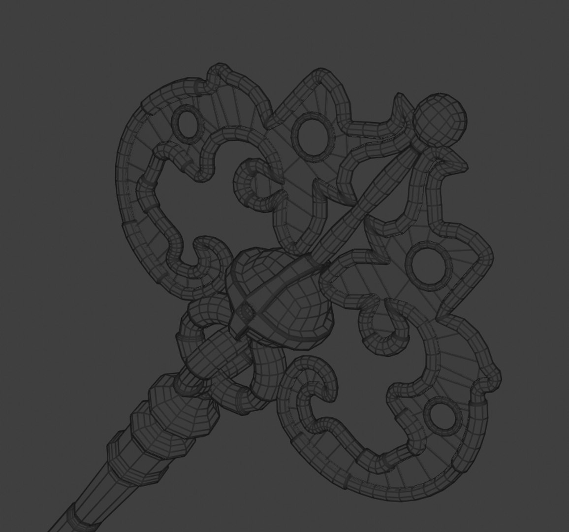 Medieval fancy key 3 3D model - TurboSquid 1365865