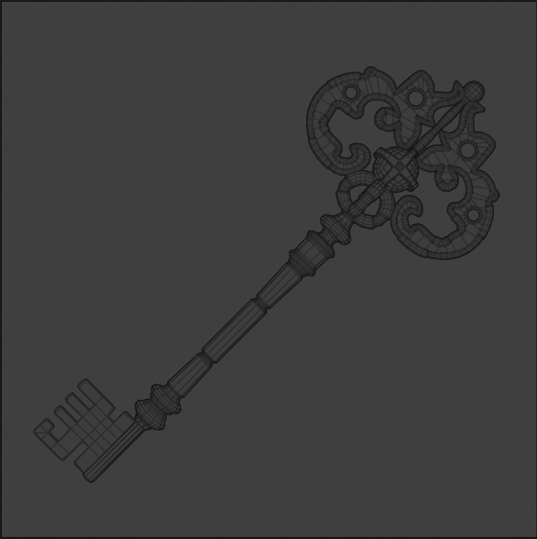 Medieval fancy key 3 3D model - TurboSquid 1365865