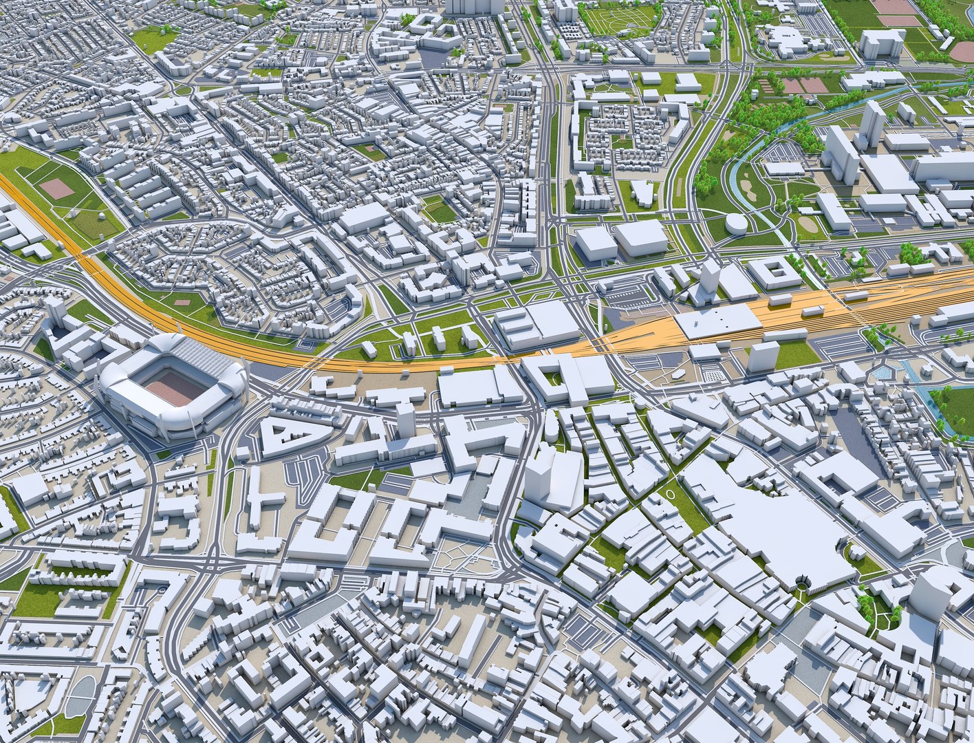 City area building model - TurboSquid 1617821