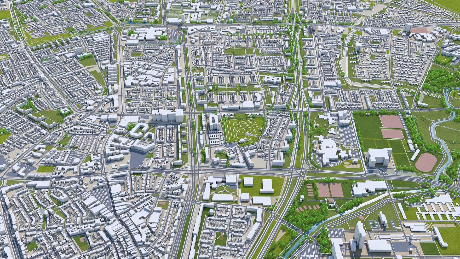 City area building model - TurboSquid 1617821