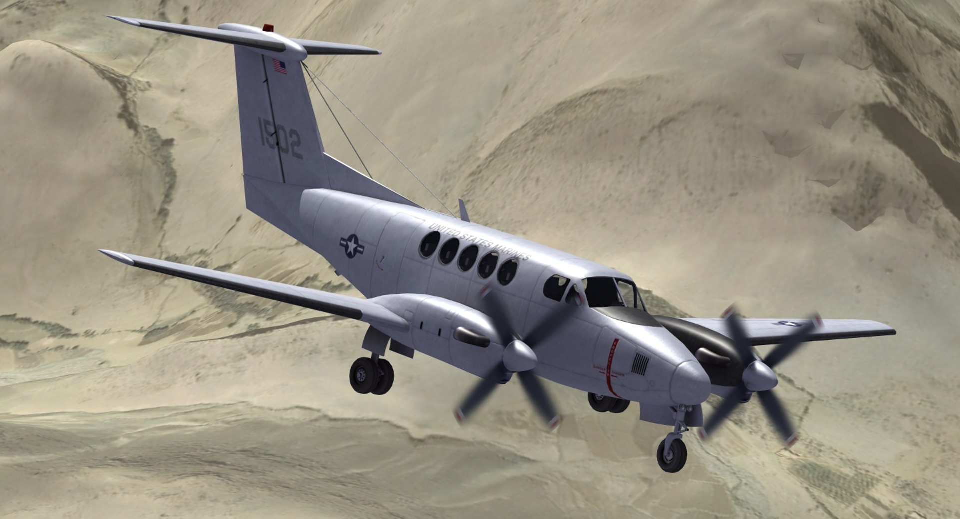 Beechcraft C12 Huron 3D Model - TurboSquid 1184051