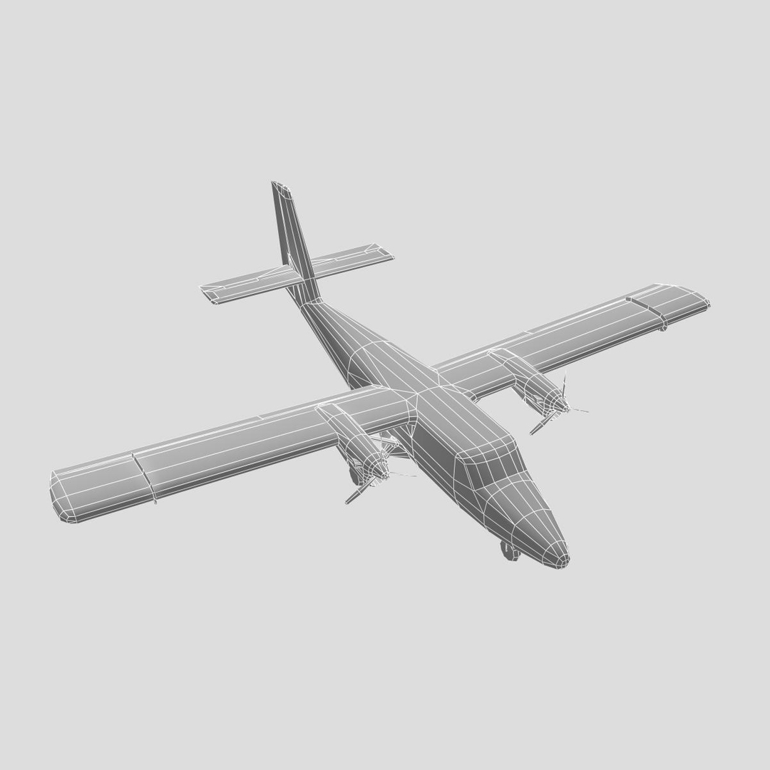3d Havilland Basic Aircraft Model