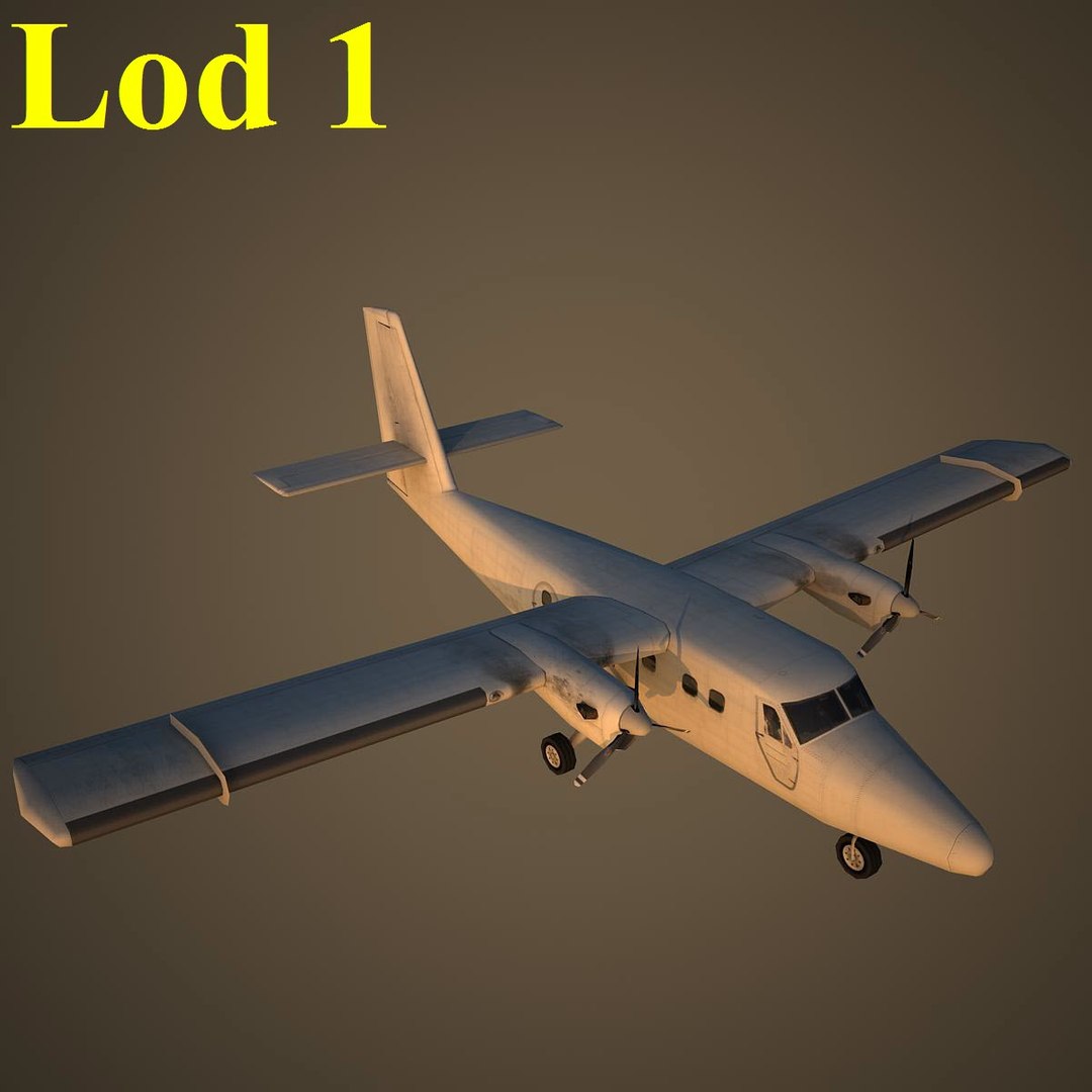 3d Havilland Basic Aircraft Model