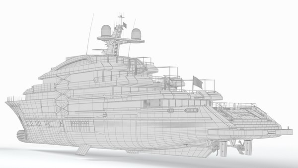 modelo 3d Escena nocturna del superyate Sharon - TurboSquid 2194715