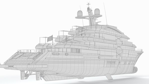 modelo 3d Escena nocturna del superyate Sharon - TurboSquid 2194715