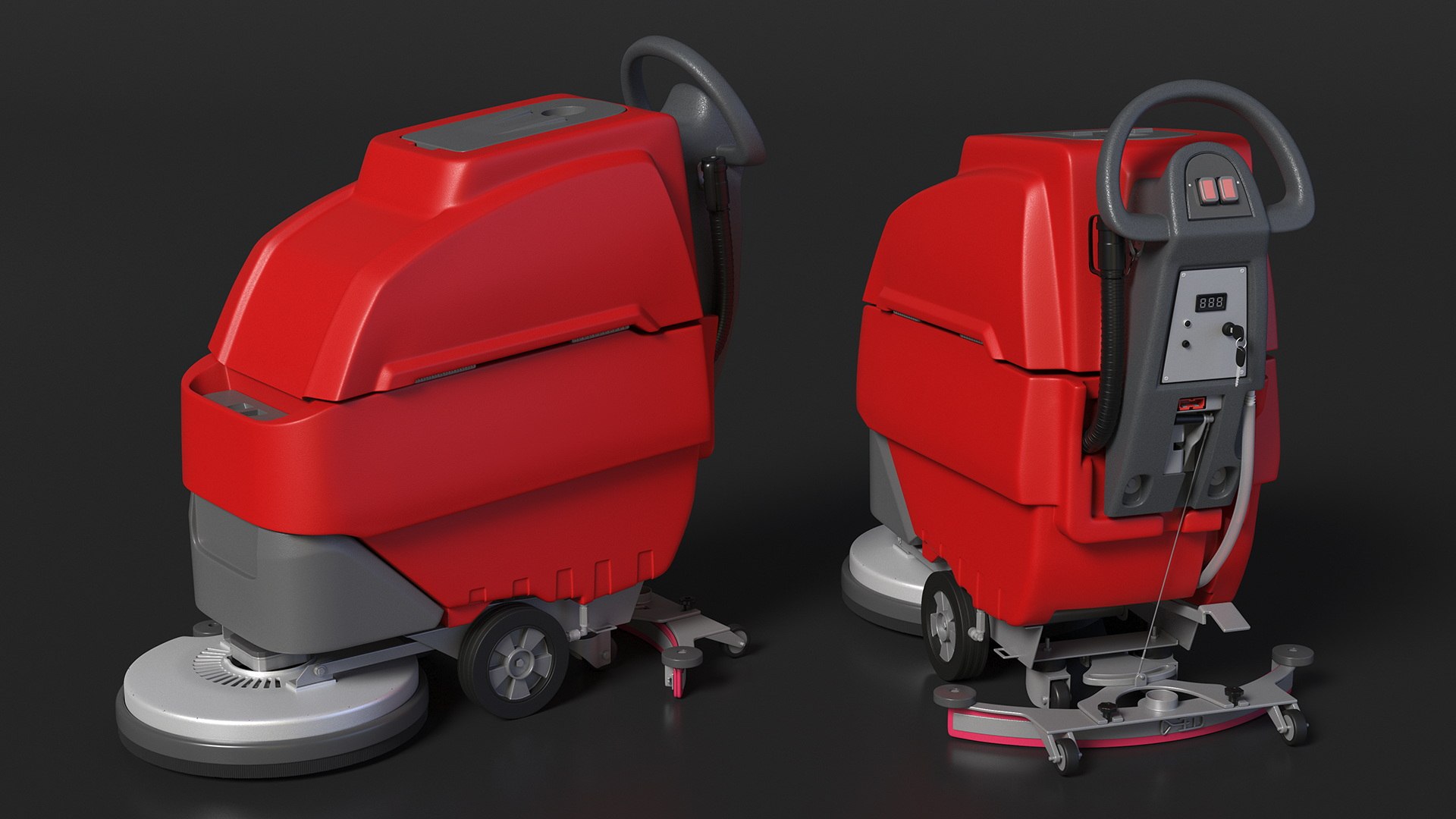 Floor Cleaning Machine Red 3D Model - TurboSquid 2223770