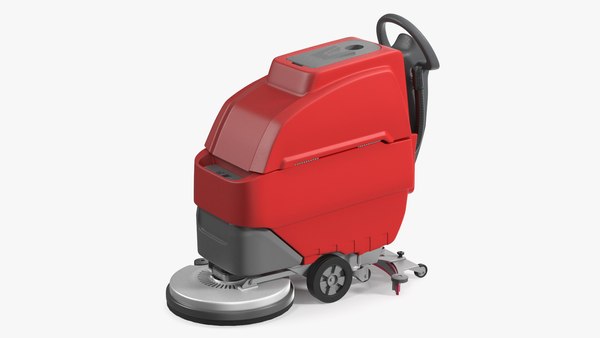 modelo 3d Máquina de limpieza de pisos roja - TurboSquid 2223770