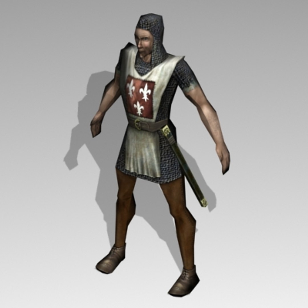 3d Model Guard Human Medieval