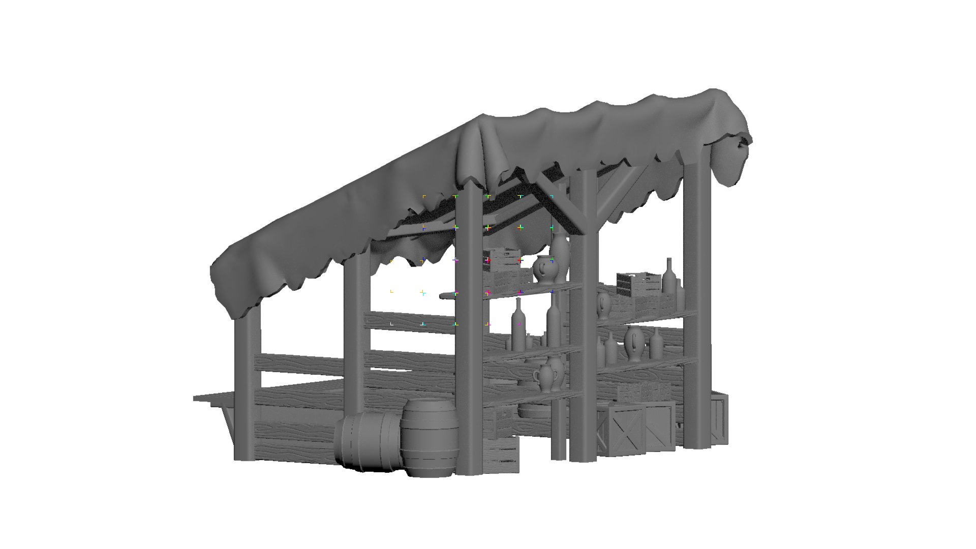 MedievalStand 3D - TurboSquid 2032066