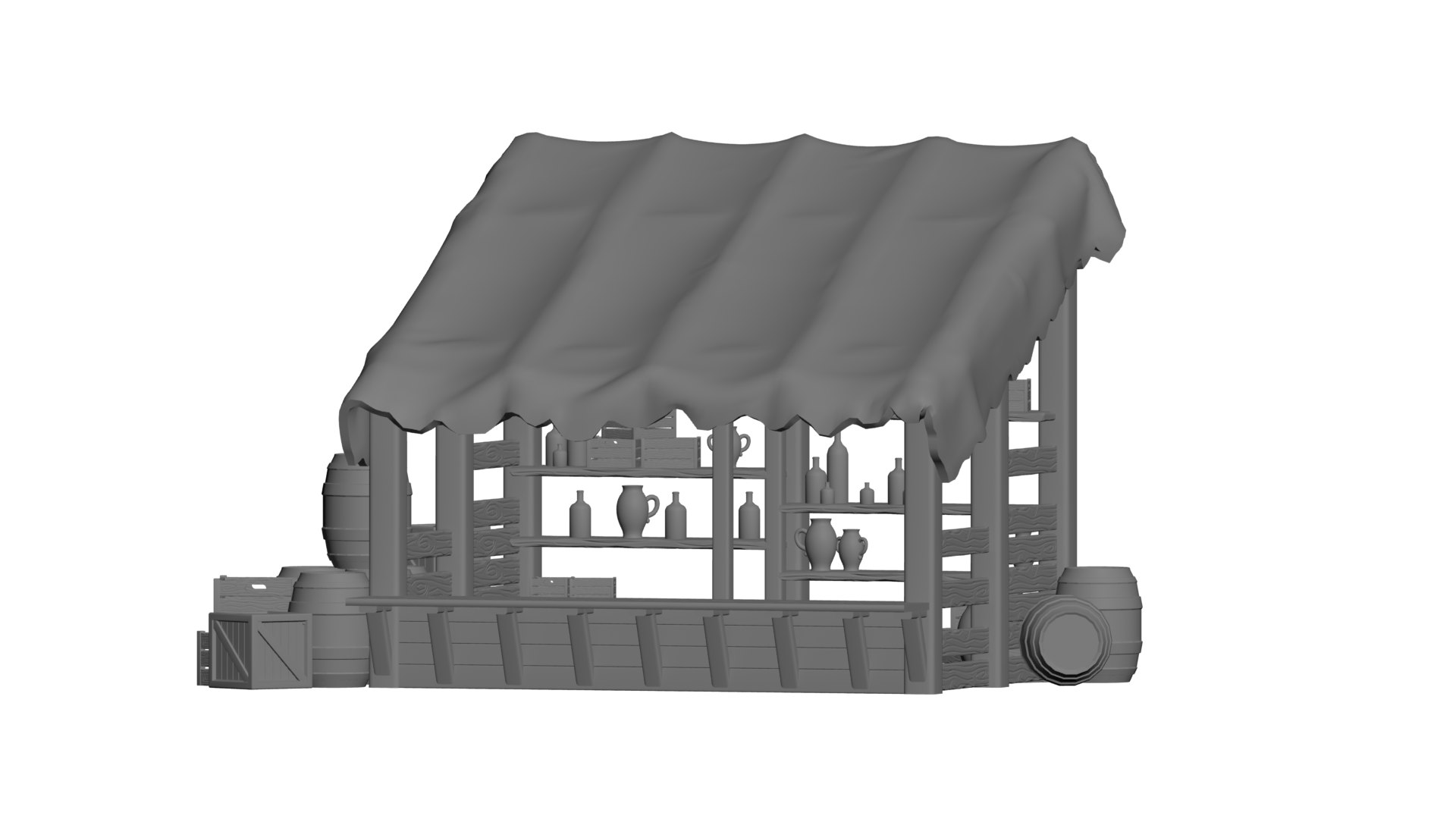 MedievalStand 3D - TurboSquid 2032066