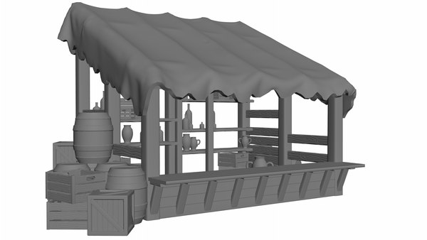 MedievalStand 3D - TurboSquid 2032066