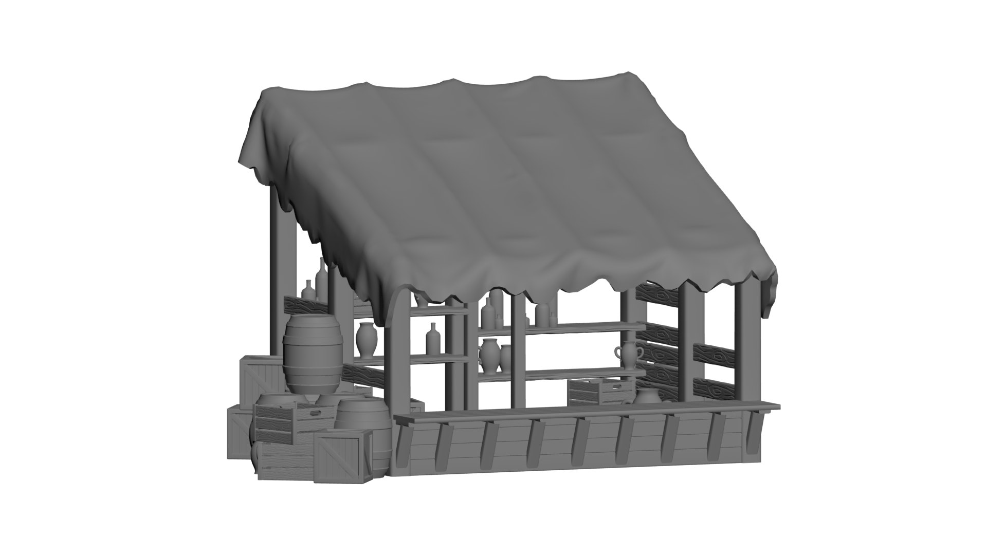 MedievalStand 3D - TurboSquid 2032066