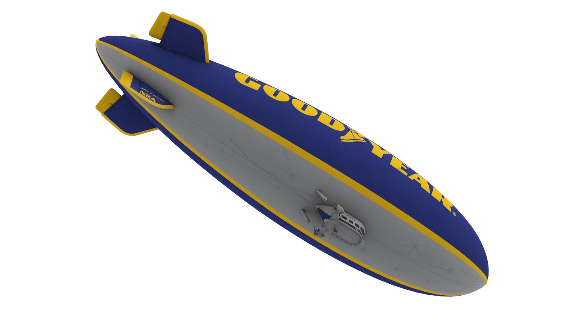 Low-poly Goodyear Blimp 3D Model - TurboSquid 1234212
