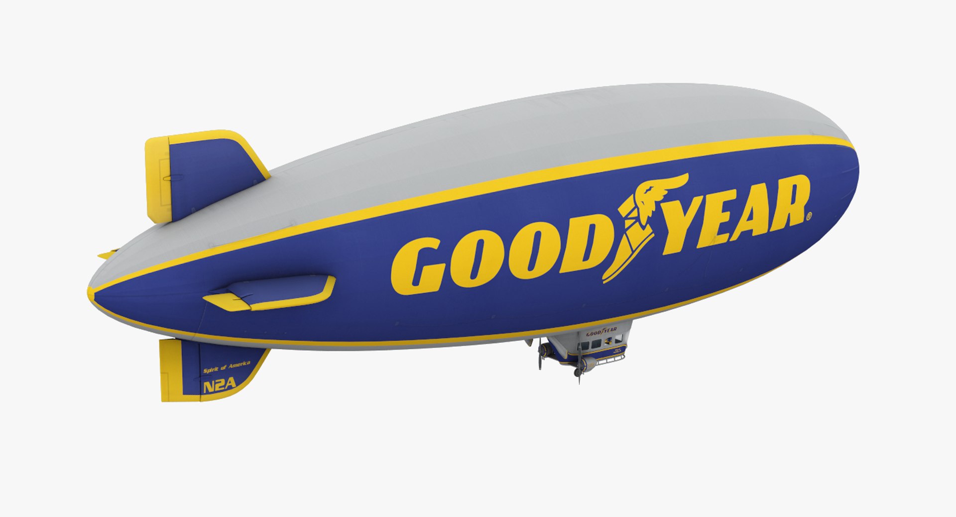 Low-poly Goodyear Blimp 3D Model - TurboSquid 1234212