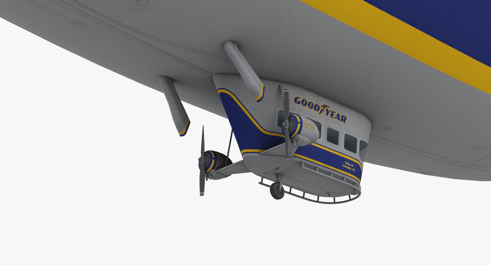 Low-poly Goodyear Blimp 3D Model - TurboSquid 1234212