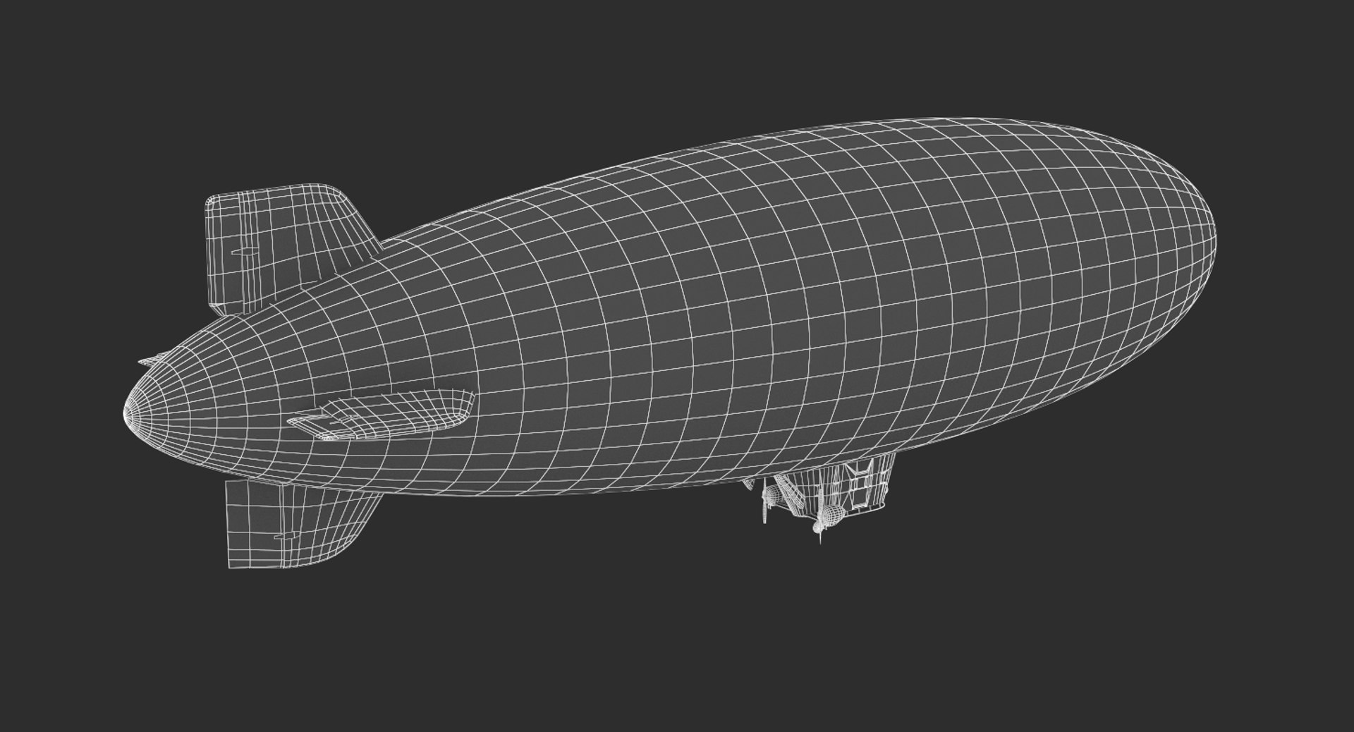 Low-poly Goodyear Blimp 3D Model - TurboSquid 1234212