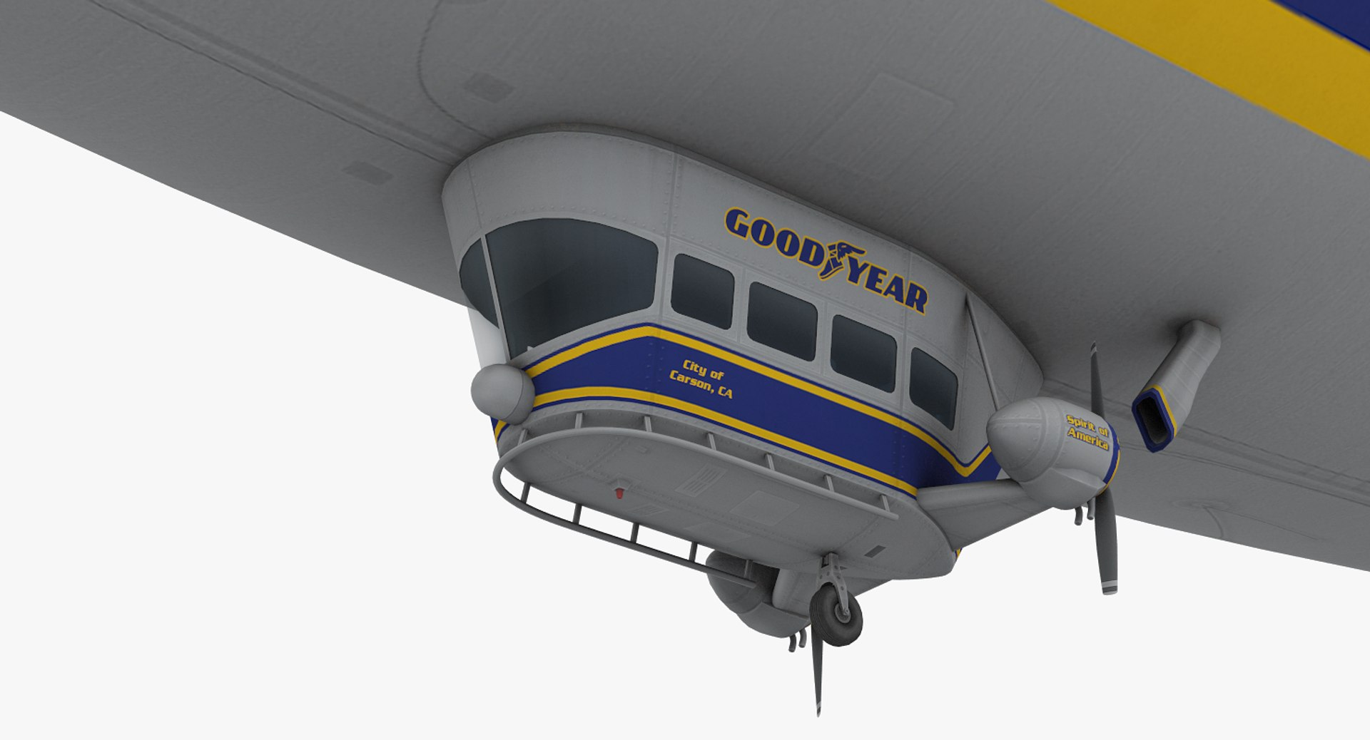 Low-poly Goodyear Blimp 3D Model - TurboSquid 1234212