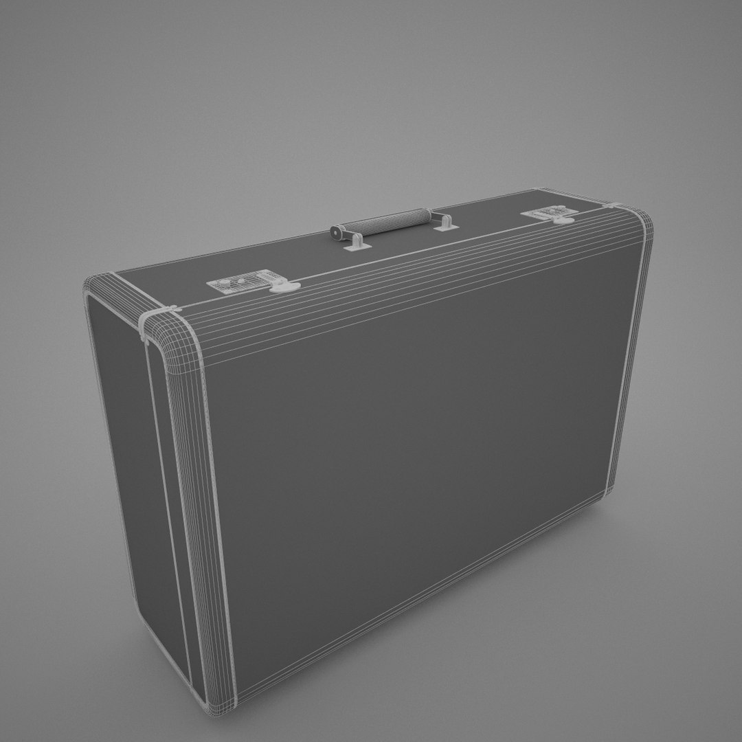 3d Model Of Suitcase Case Large