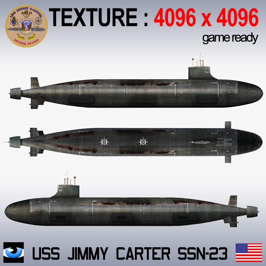 s jimmy carter ssn-23 3d max