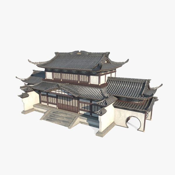 modelo 3d Noble Reception Hall of Ancient Asian Architecture ...