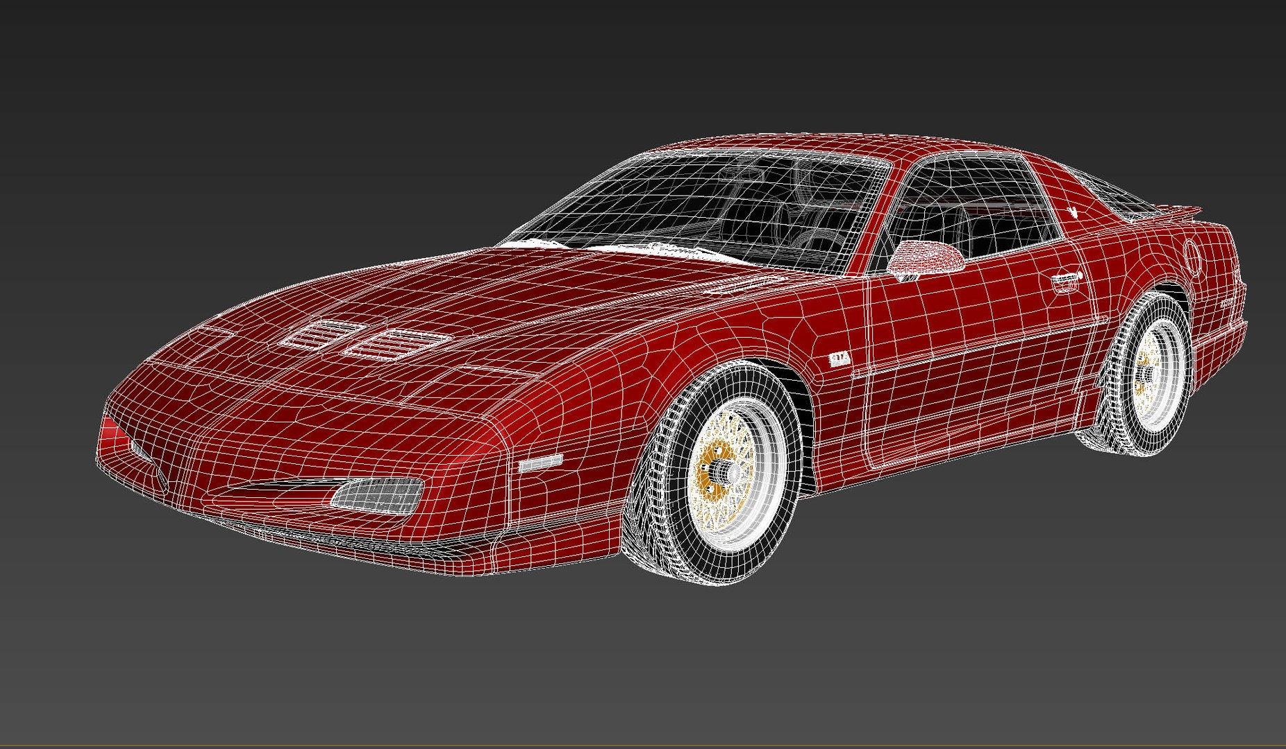 pontiac firebird trans 1991 3d model