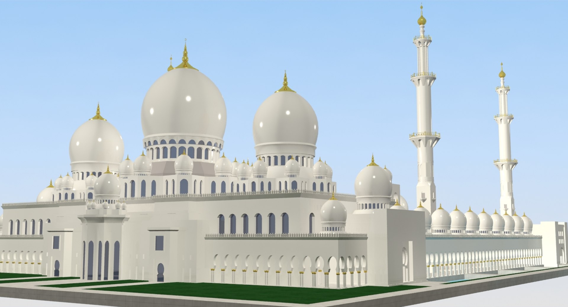3d Sheikh Zayed Mosque Model