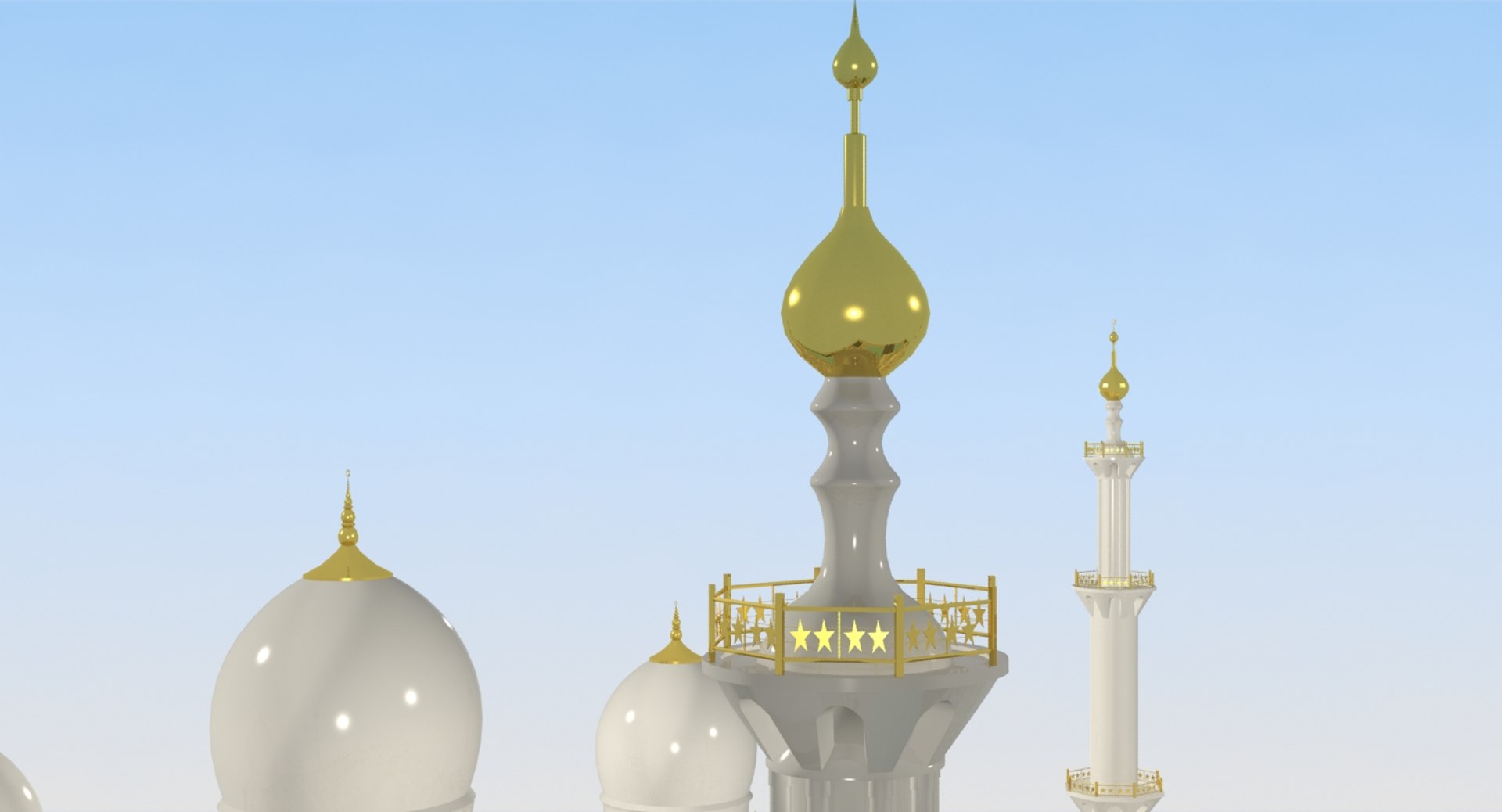 3d sheikh zayed mosque model