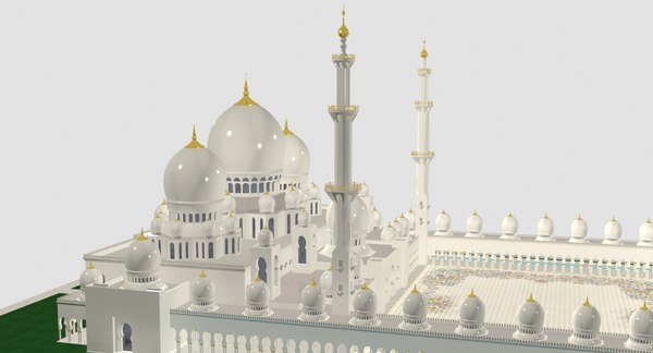 3d sheikh zayed mosque model
