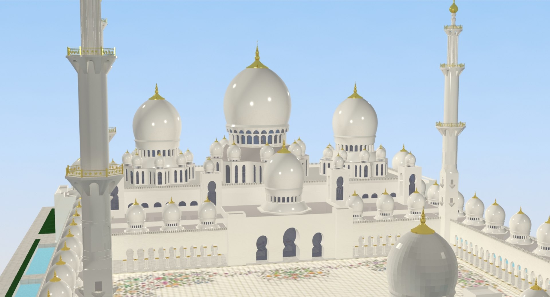 3d sheikh zayed mosque model