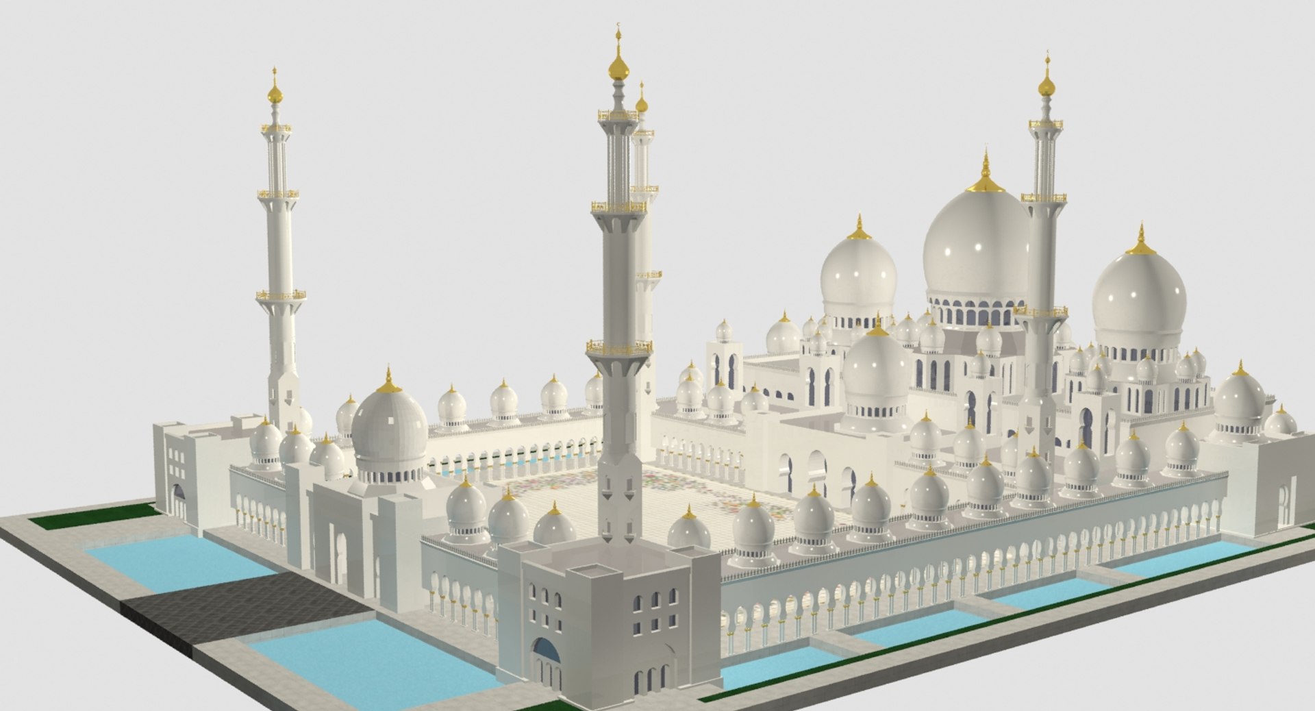 3d Sheikh Zayed Mosque Model