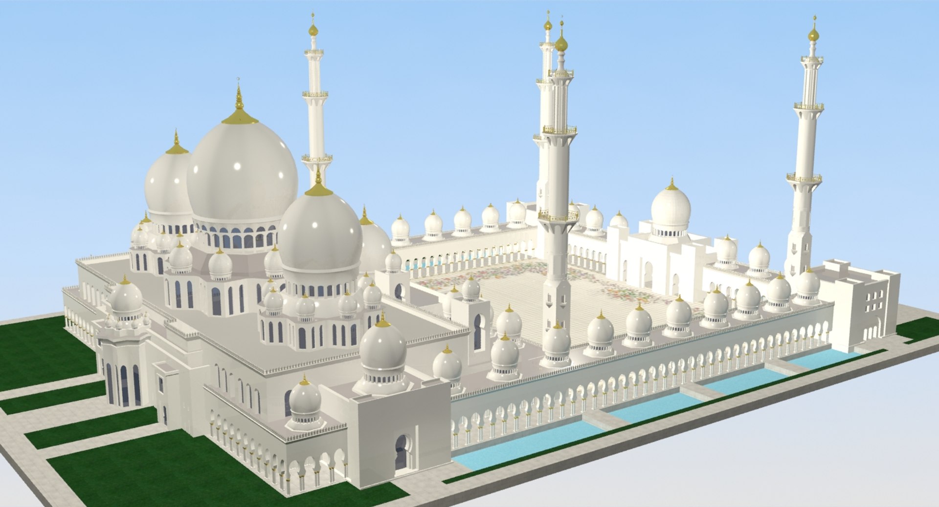 3d Sheikh Zayed Mosque Model