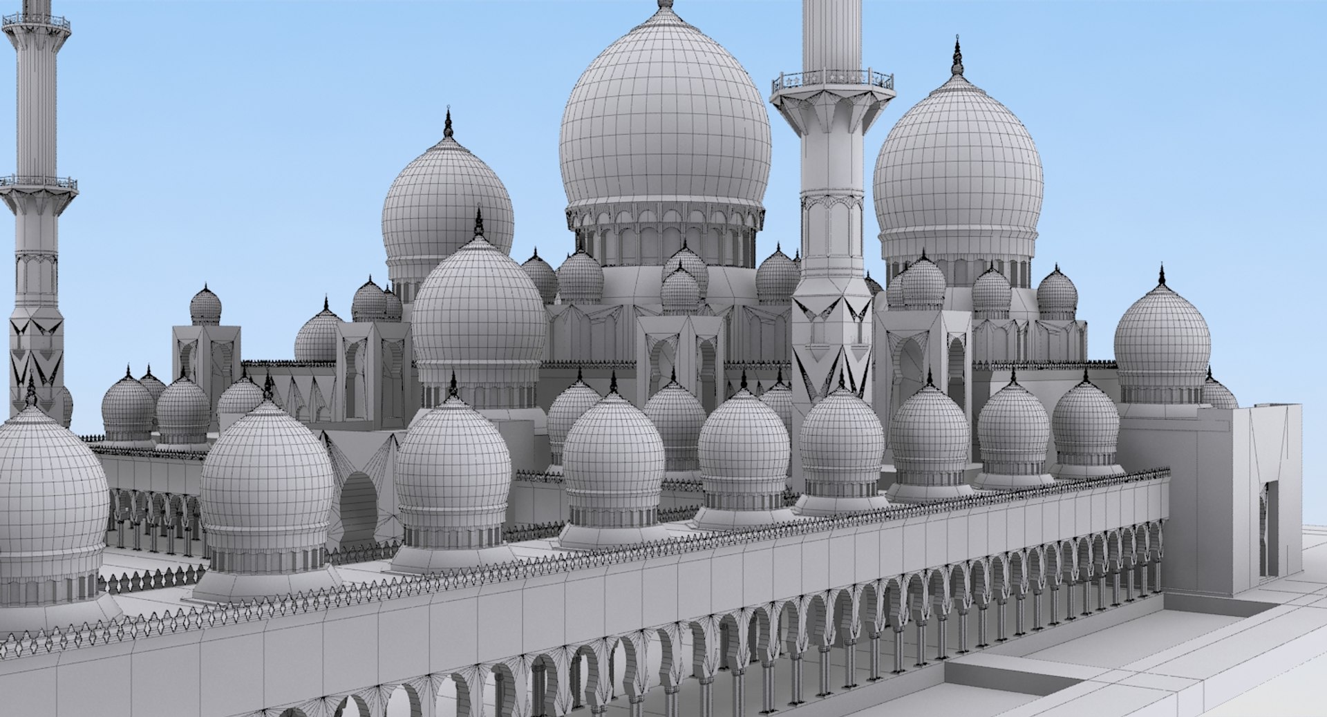 3d sheikh zayed mosque model