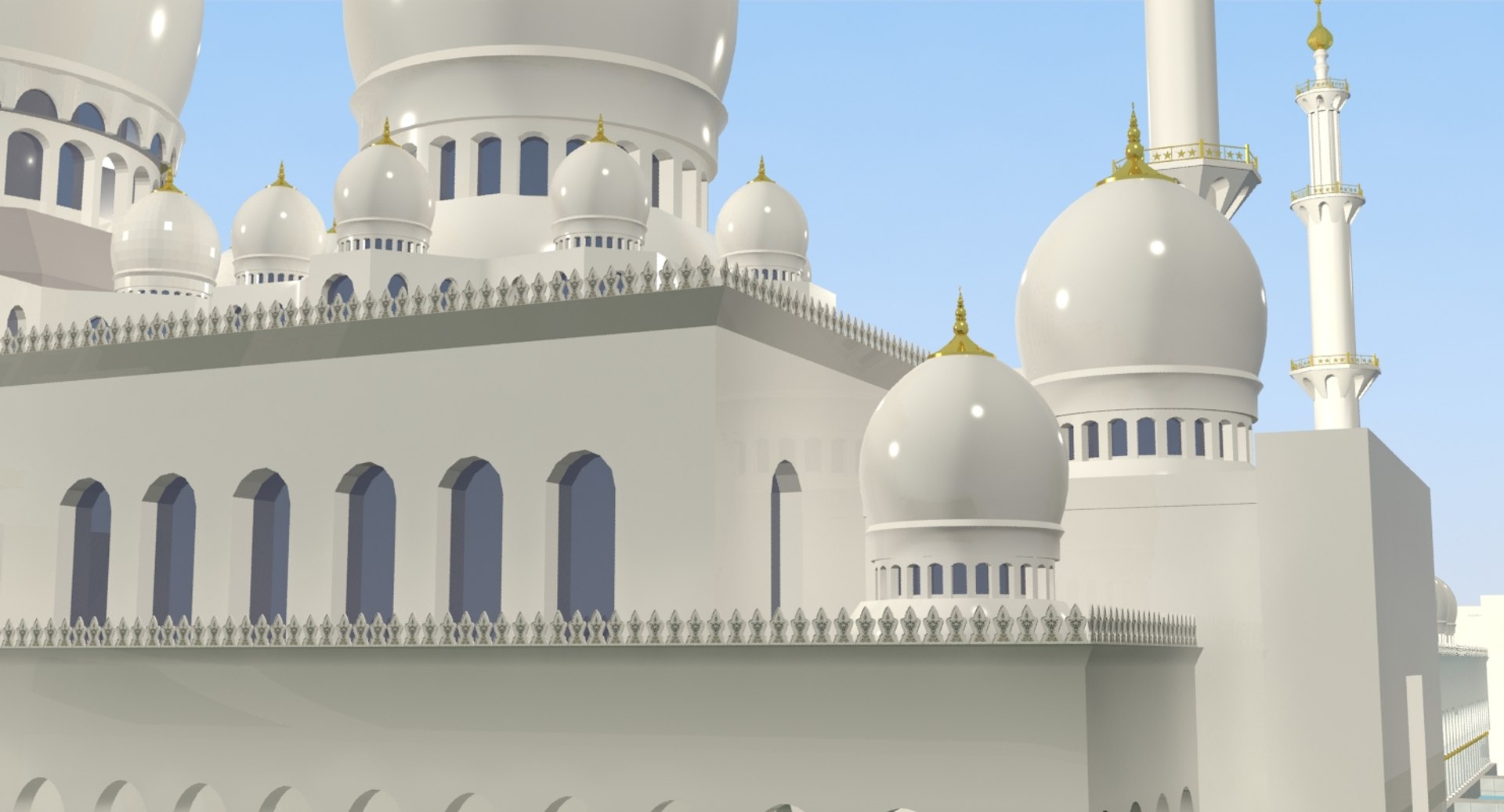 3d sheikh zayed mosque model