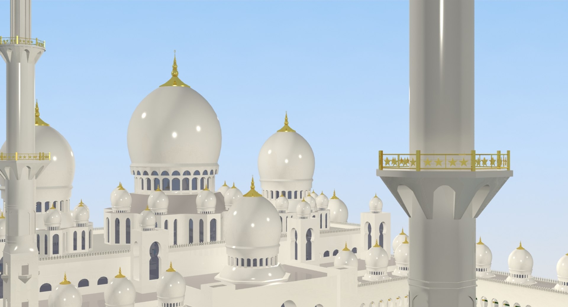3d sheikh zayed mosque model