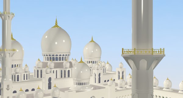 3d sheikh zayed mosque model