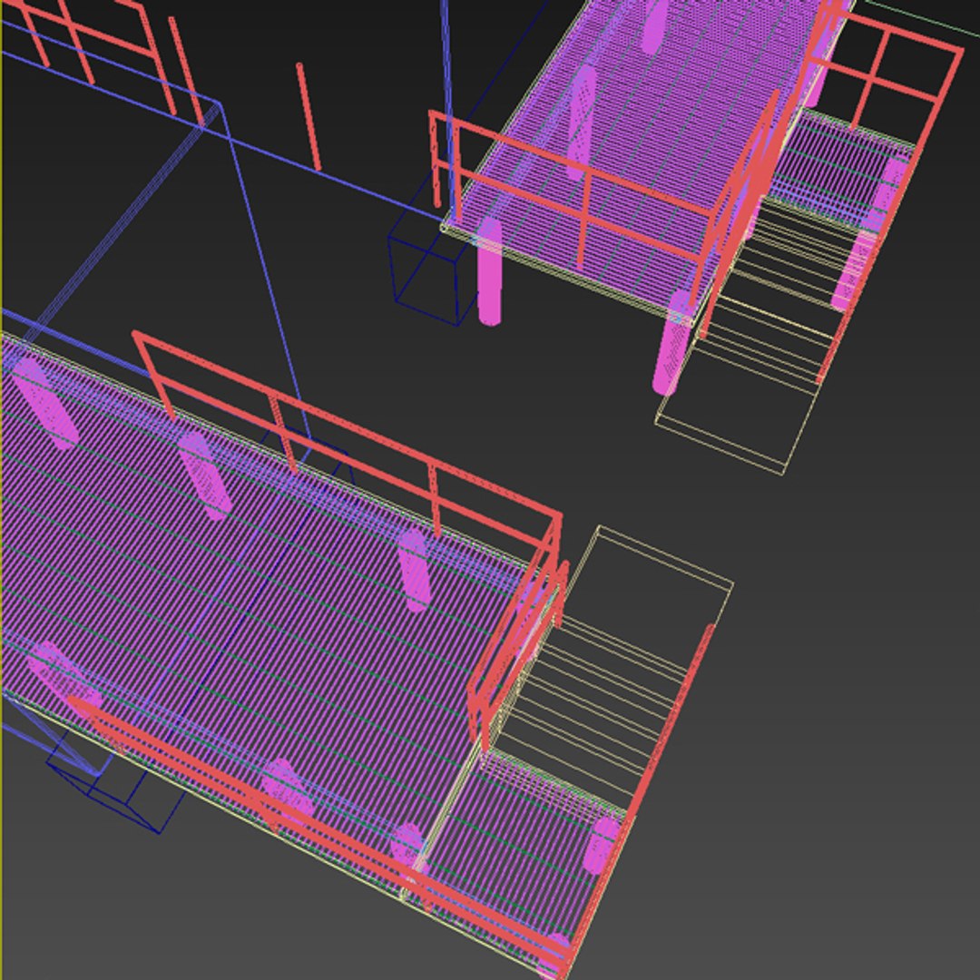 3d Industrial Platforms Model