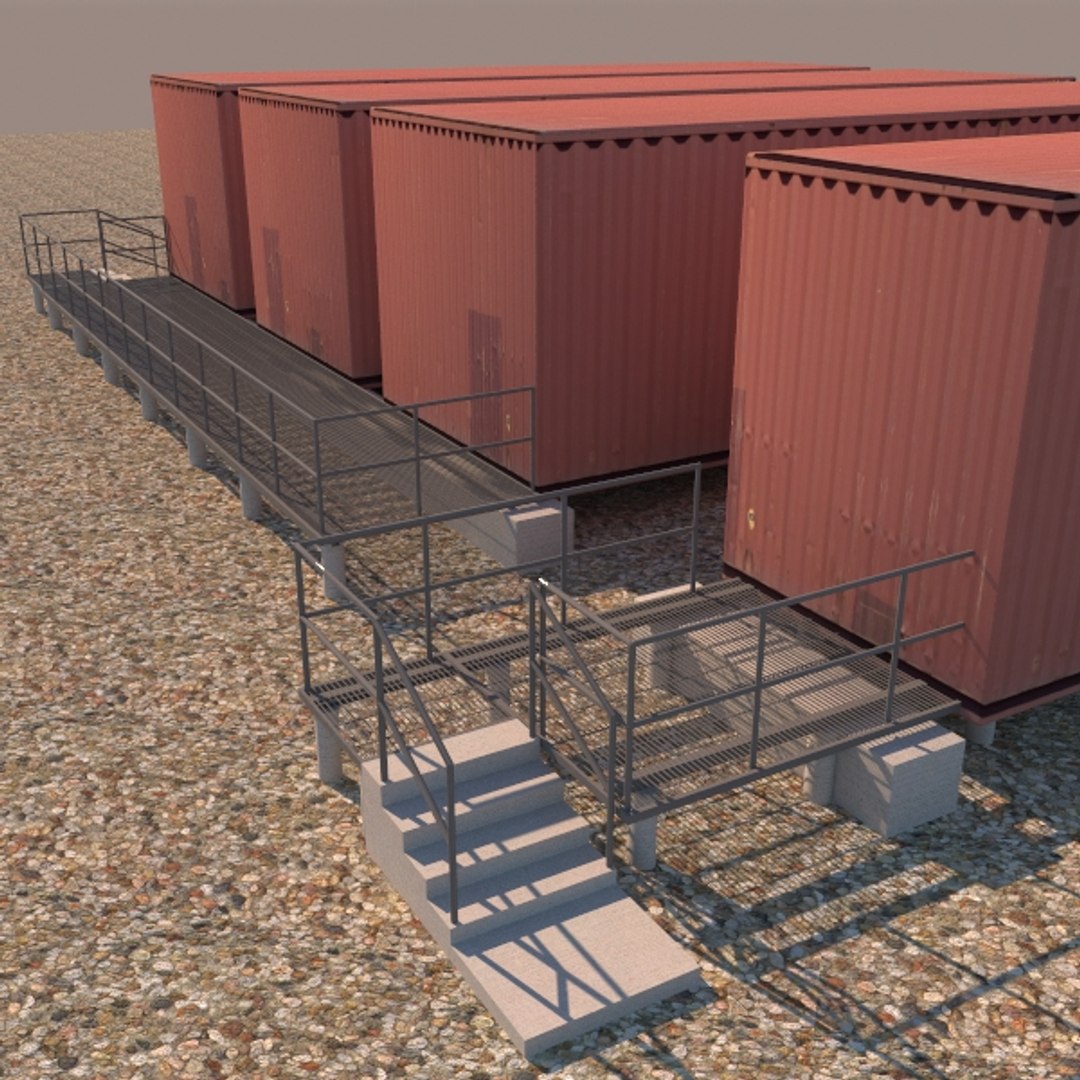 3d Industrial Platforms Model
