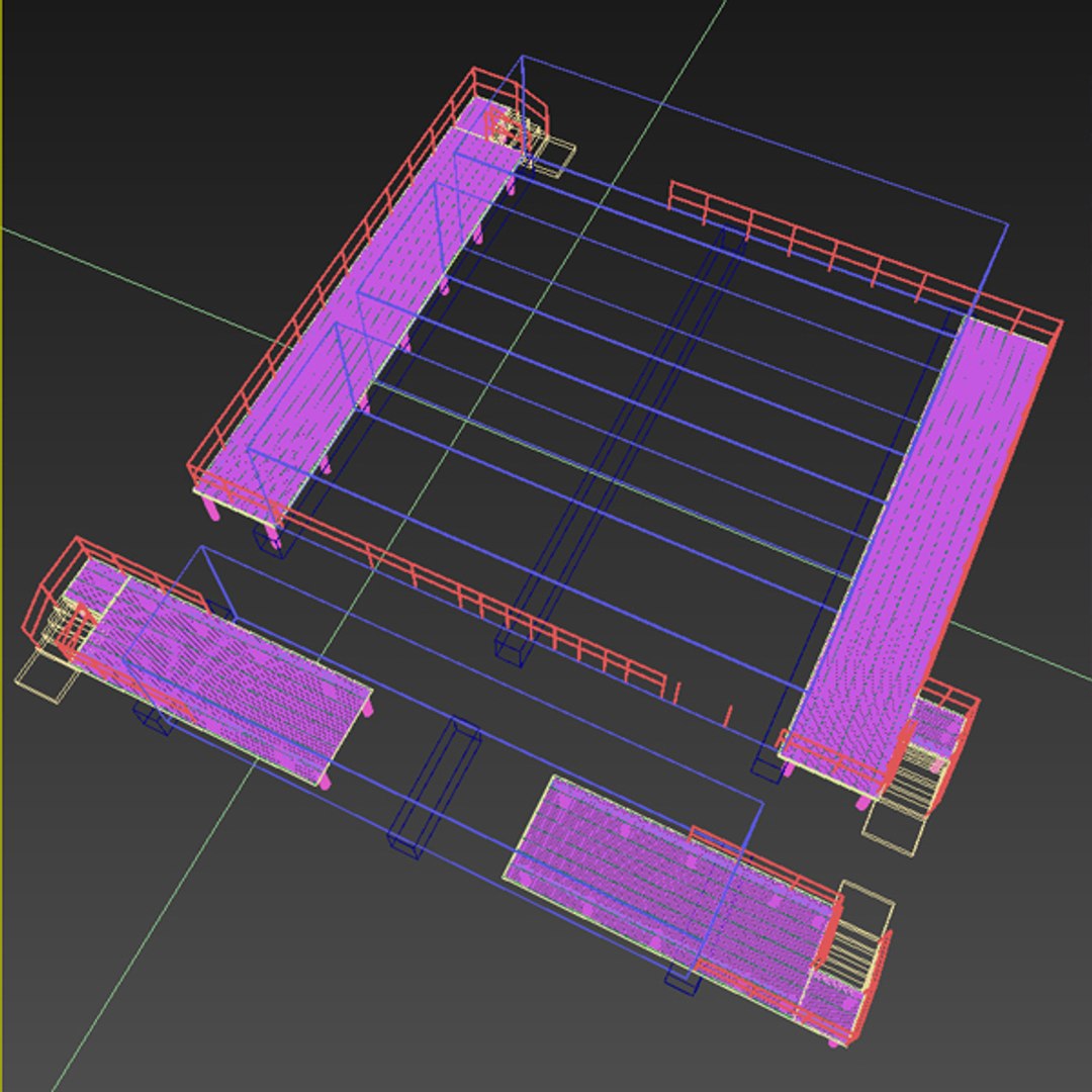 3d Industrial Platforms Model