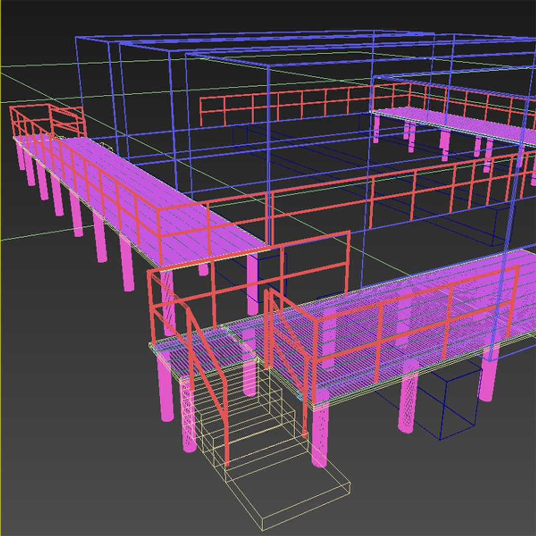 3d Industrial Platforms Model