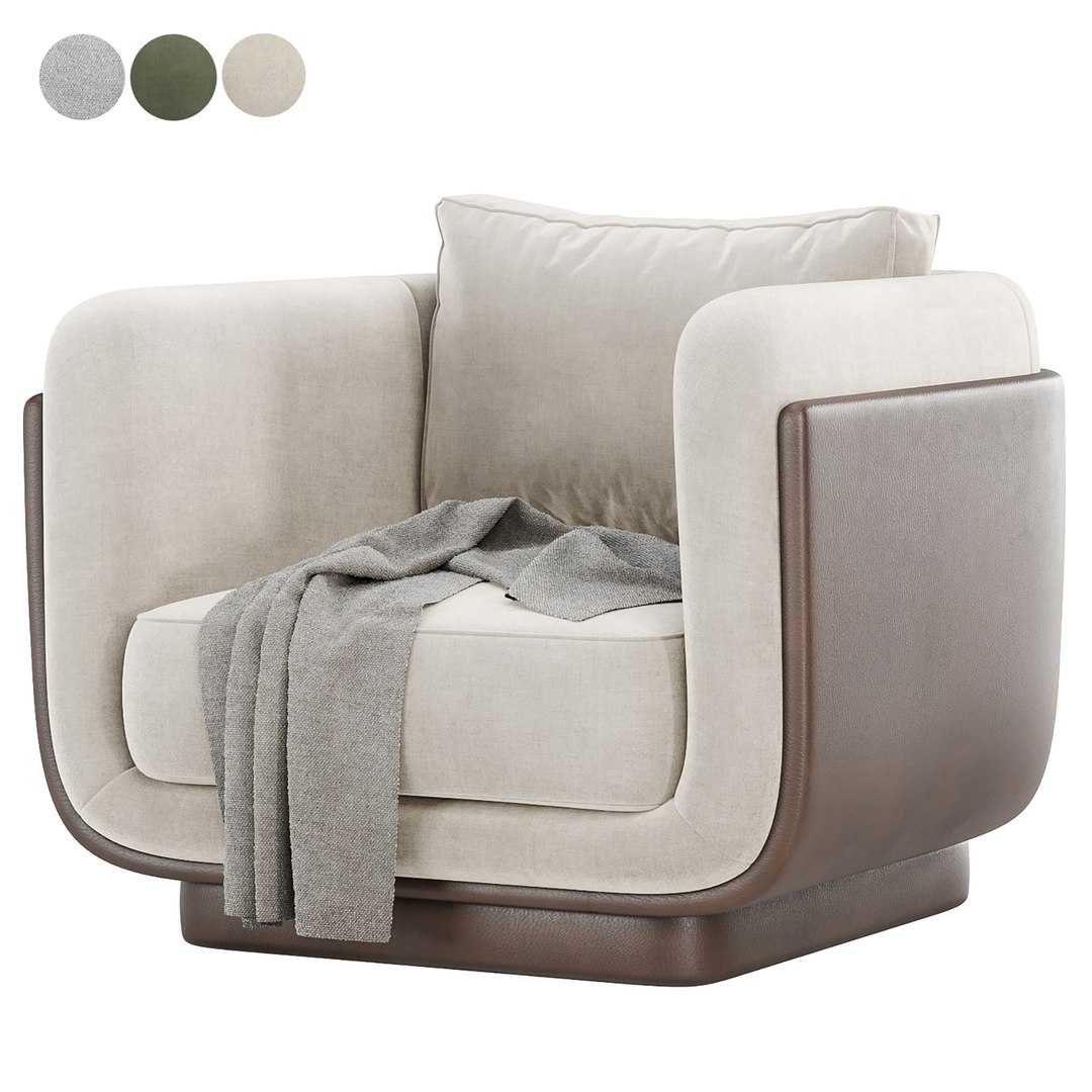 3D Ebisu Armchair Charlotte Biltgen Model - TurboSquid 2239627