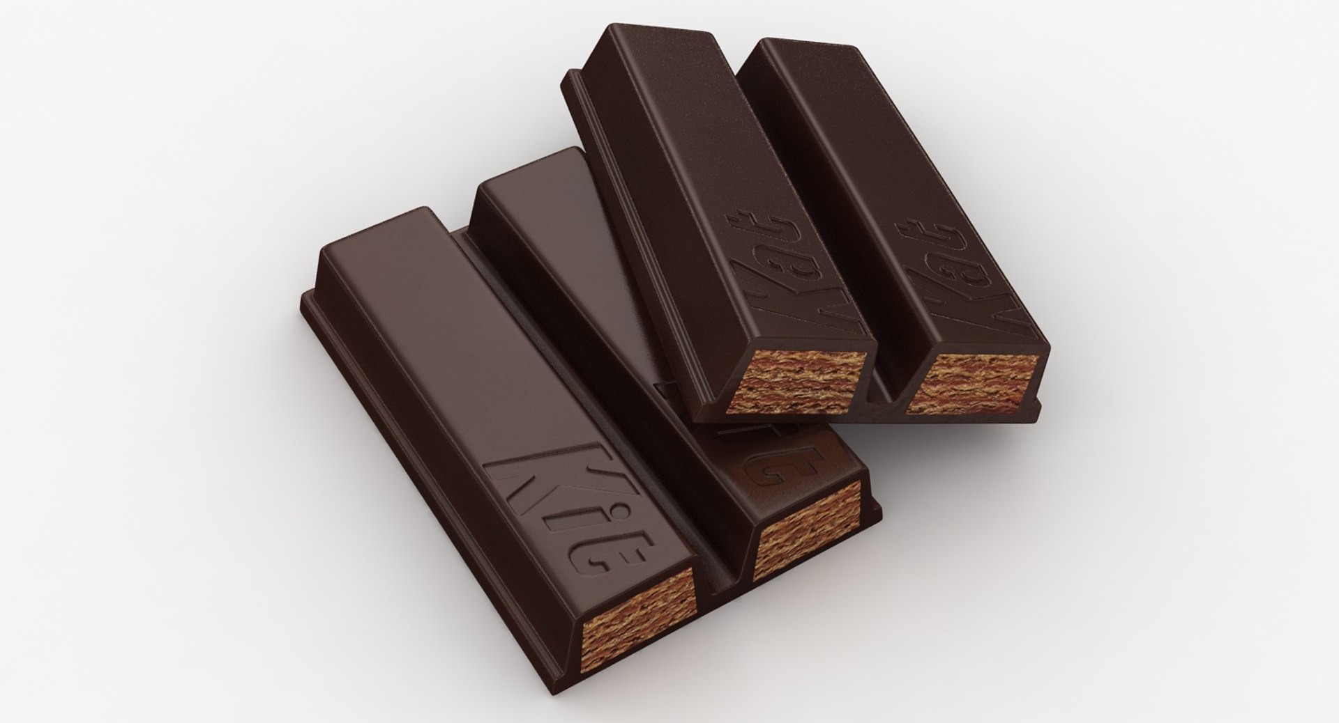 3ds realistic broken kit kat