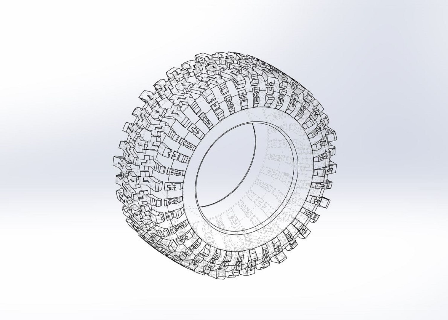 3D Diecast Offroad Tire Scale 1 To 25 - TurboSquid 1898509