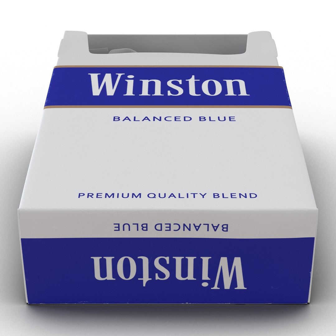 3d Opened Cigarettes Pack Winston Model
