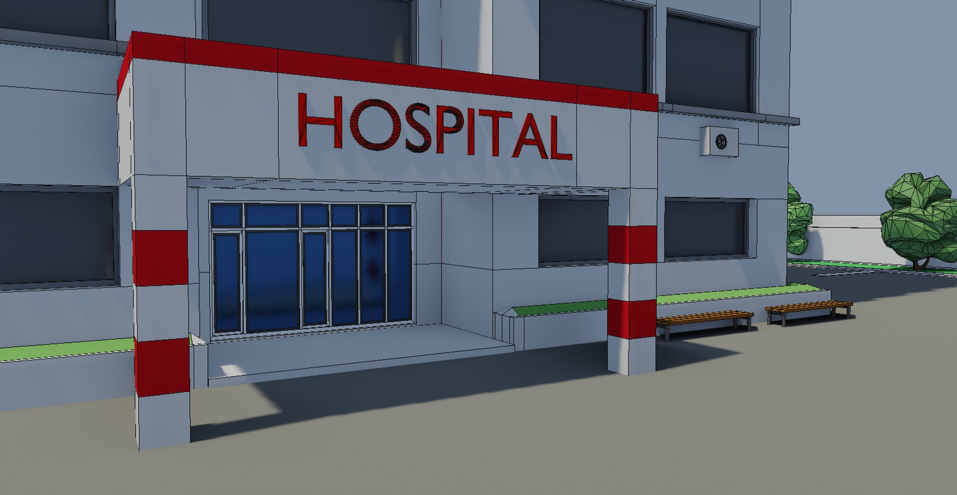 Hospital Landmark 3D Model - TurboSquid 1507400