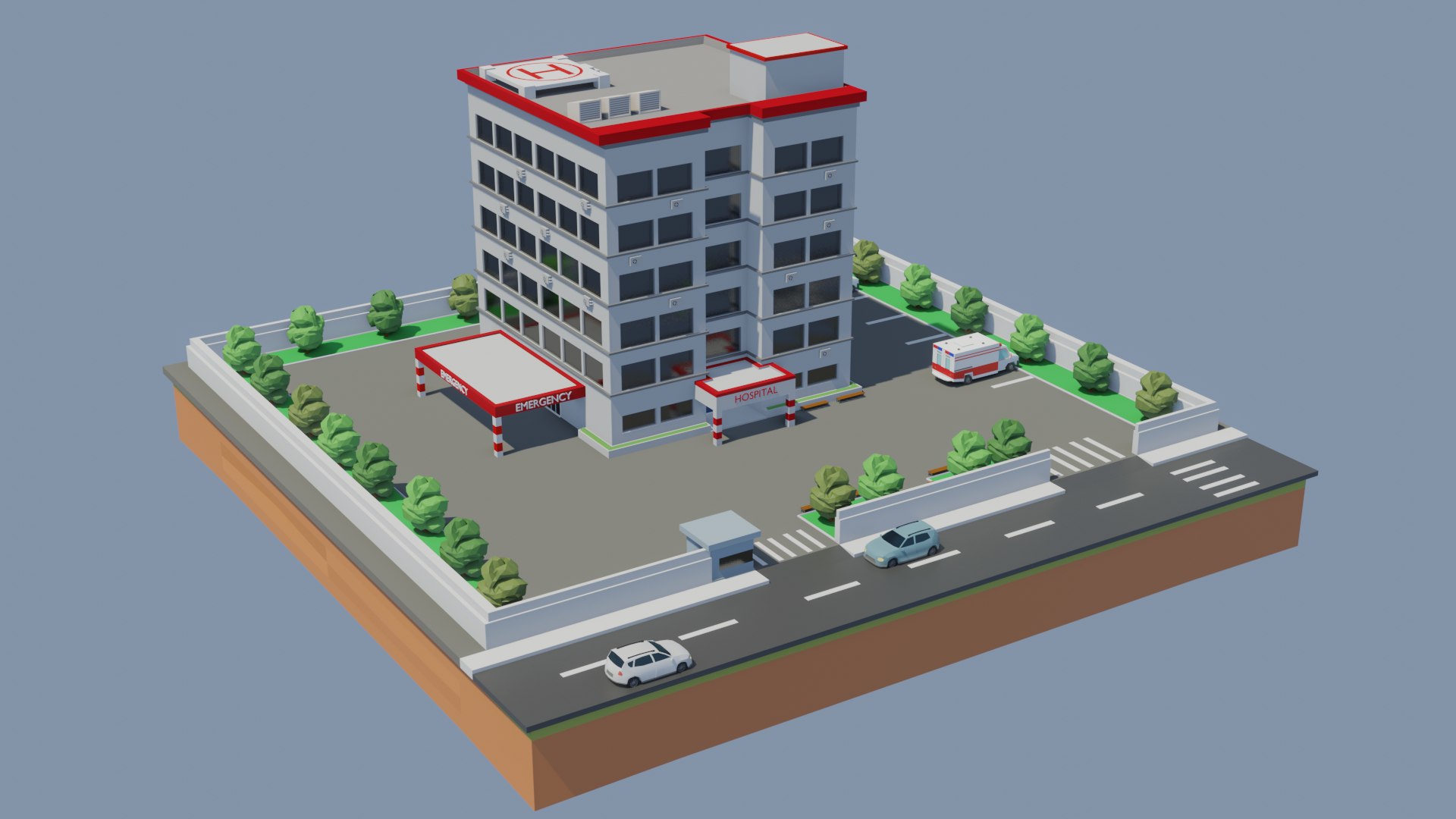Hospital Landmark 3D Model - TurboSquid 1507400