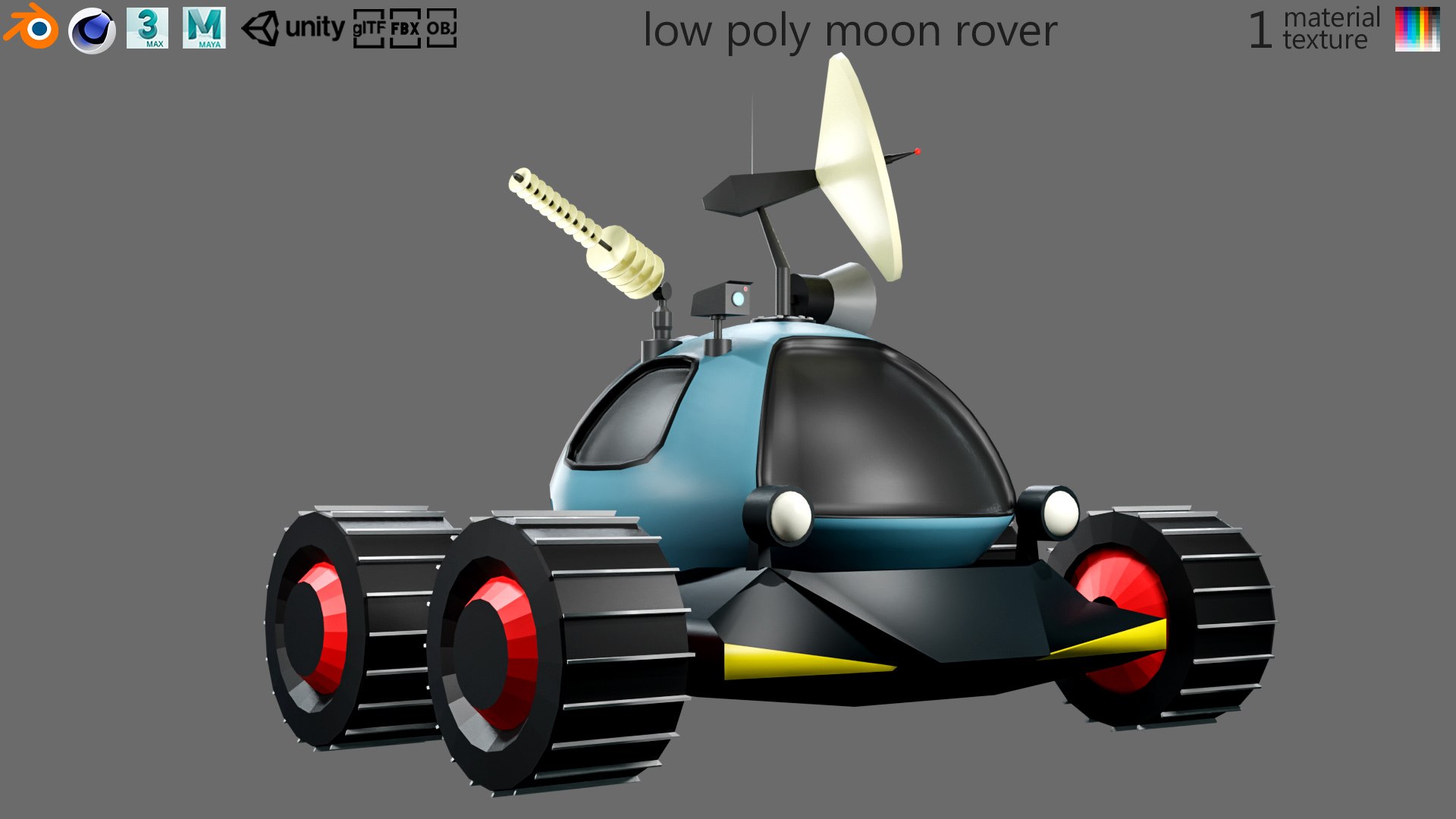 Low Poly Moon Rover 3D Model - TurboSquid 2048786