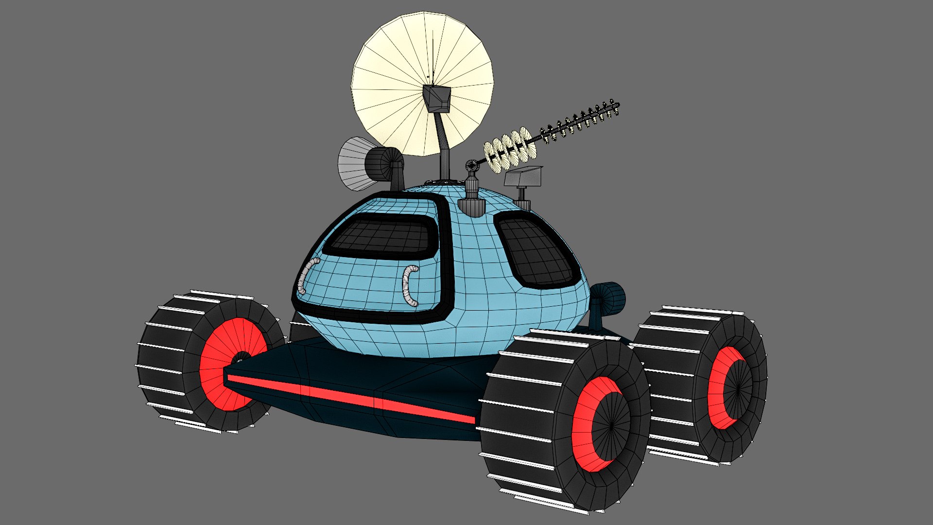 Low Poly Moon Rover 3D Model - TurboSquid 2048786