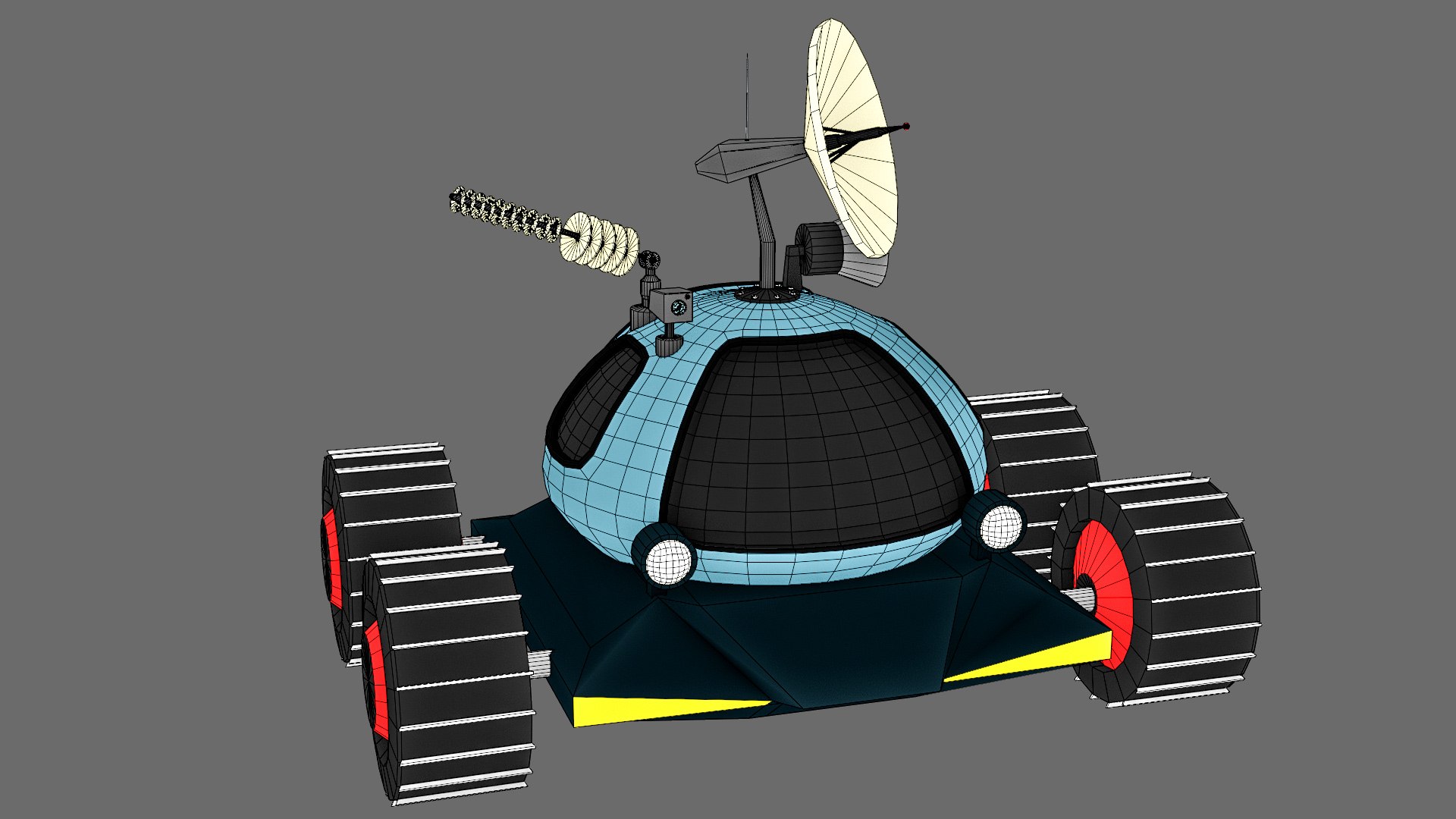 Low Poly Moon Rover 3D Model - TurboSquid 2048786