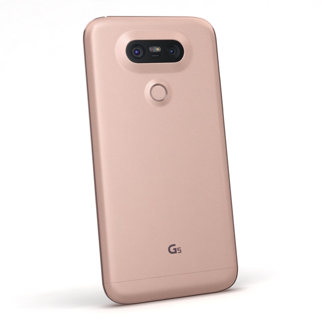 lg g5 pink 3d model