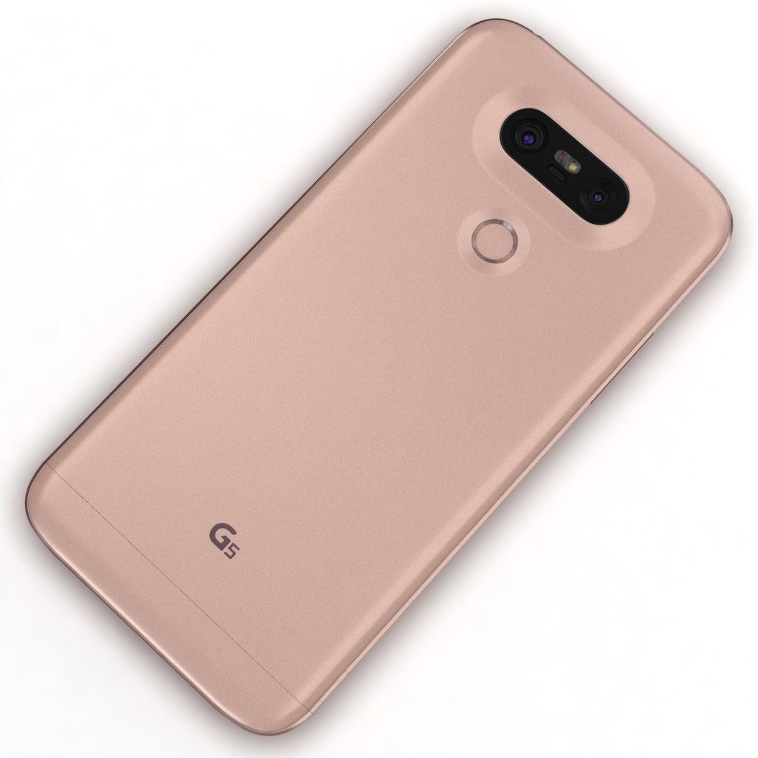lg g5 pink 3d model